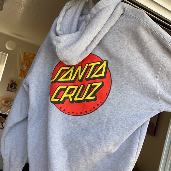Santa Cruz Skateboards | Jackets & Coats | Santa Cruz Grey Hoodie M ...